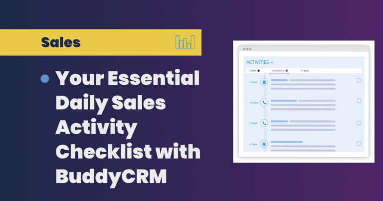 Your Essential Daily Sales Activity Checklist with BuddyCRM - BuddyCRM